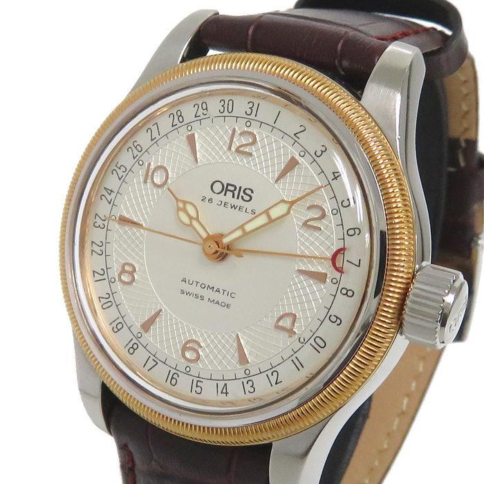 ORIS ORIS/オリス ビッグクラウン ポインターデイト 7543 腕時計 ステンレススチール/GP 自動巻き/オートマ シルバー文字盤 ...