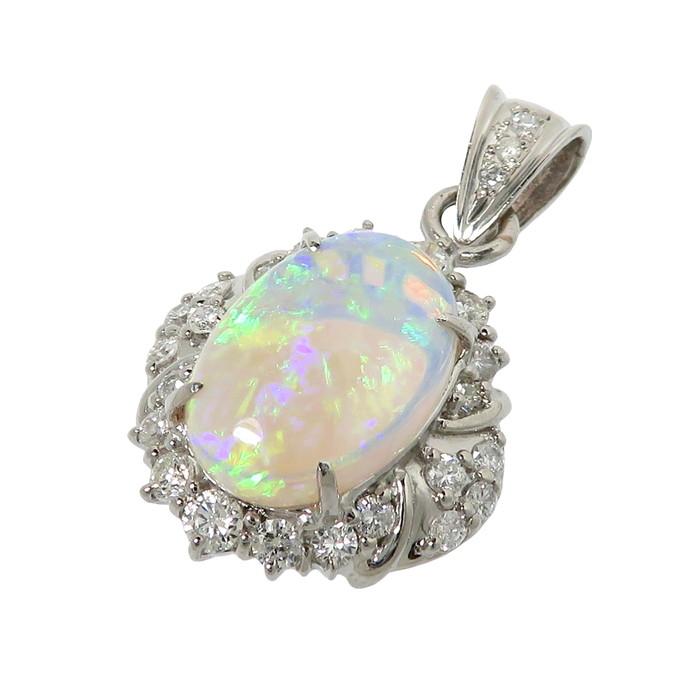 オパール 2.45ct ダイヤモンド 計0.60ct ペンダントトップ Pt900プラチナ 4.2g レディース : n22061790837 : 真子質店 ヤフーショッピング店 - 通販 ...