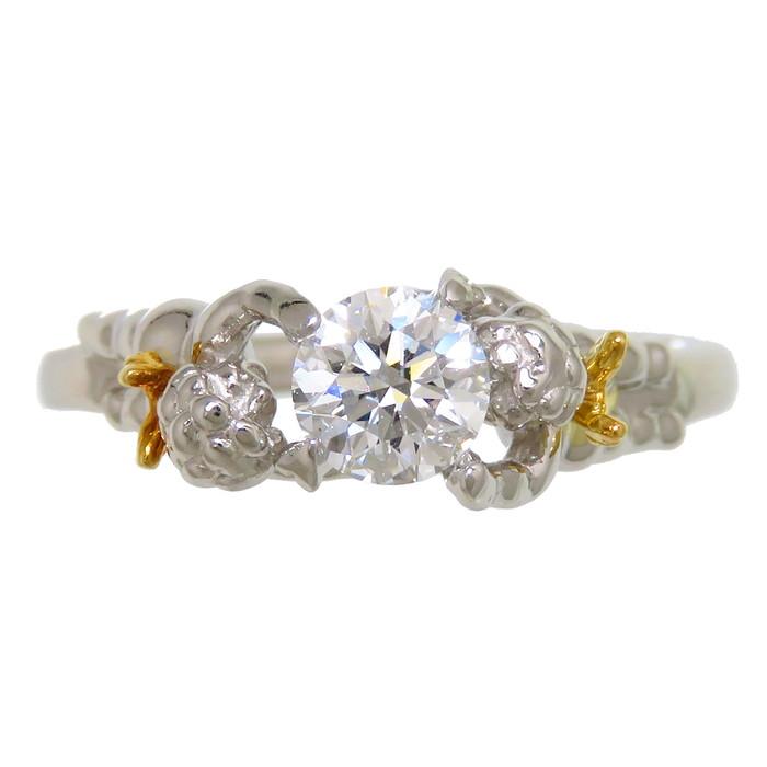 9.5号 エンジェル/天使 コンビ ダイヤモンド (D-VVS1-EX) 0.381ct リング・指輪 Pt900プラチナ/K18ゴールド 4.1g レディース : 真子質店 ヤフー ...