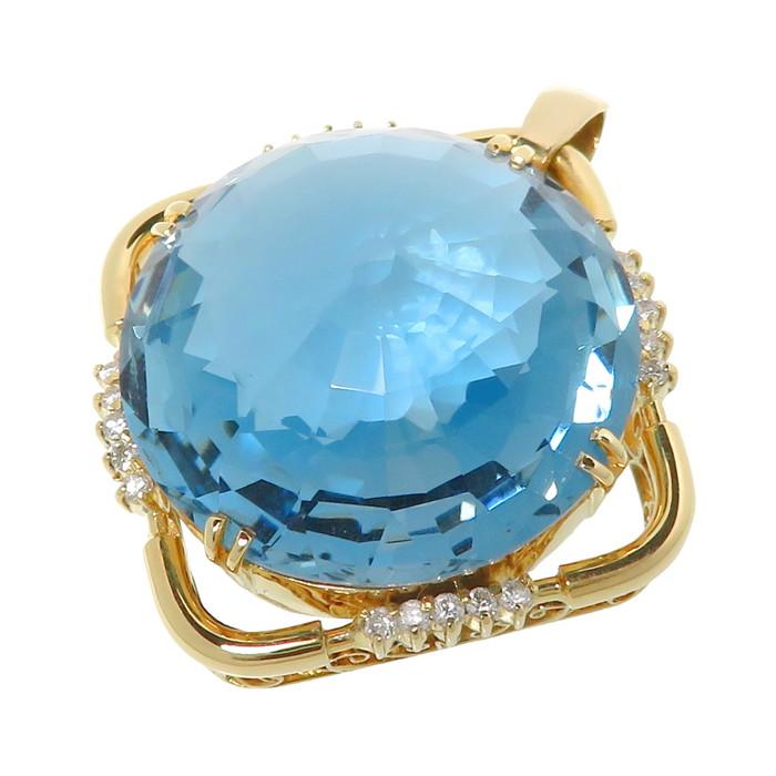 ブルートパーズ 63.62ct ダイヤモンド 計0.42ct ペンダントトップ K18ゴールド 21.9g レディース : 真子質店 ヤフーショッピング店 - 通販 - Yahoo!ショッピング