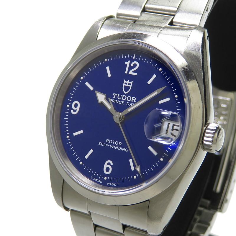 7400N チューダー/チュードル プリンスデイト 腕時計 ステンレススチール 自動巻き/オートマ 約1996年頃 青 メンズ : 真子質店 ...