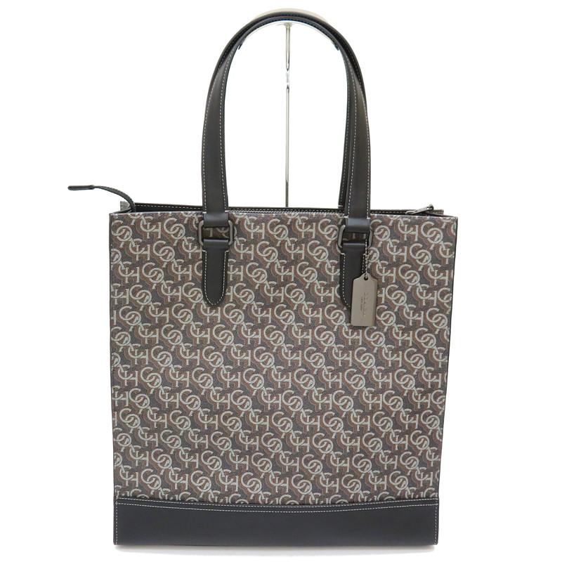 COACH COACH/コーチ CE749 グラハムストラクチャー ストラップ欠品 トートバッグ PVC グレー×黒 ユニセックス : 真子 ...