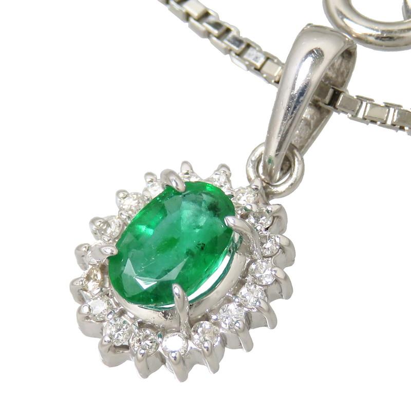 エメラルド 0.46ct ダイヤモンド 計0.105ct ネックレス Pt900プラチナ/Pt850プラチナ 6.5g 40cm レディース : n24012200511 : 真子質店 ヤフー ...
