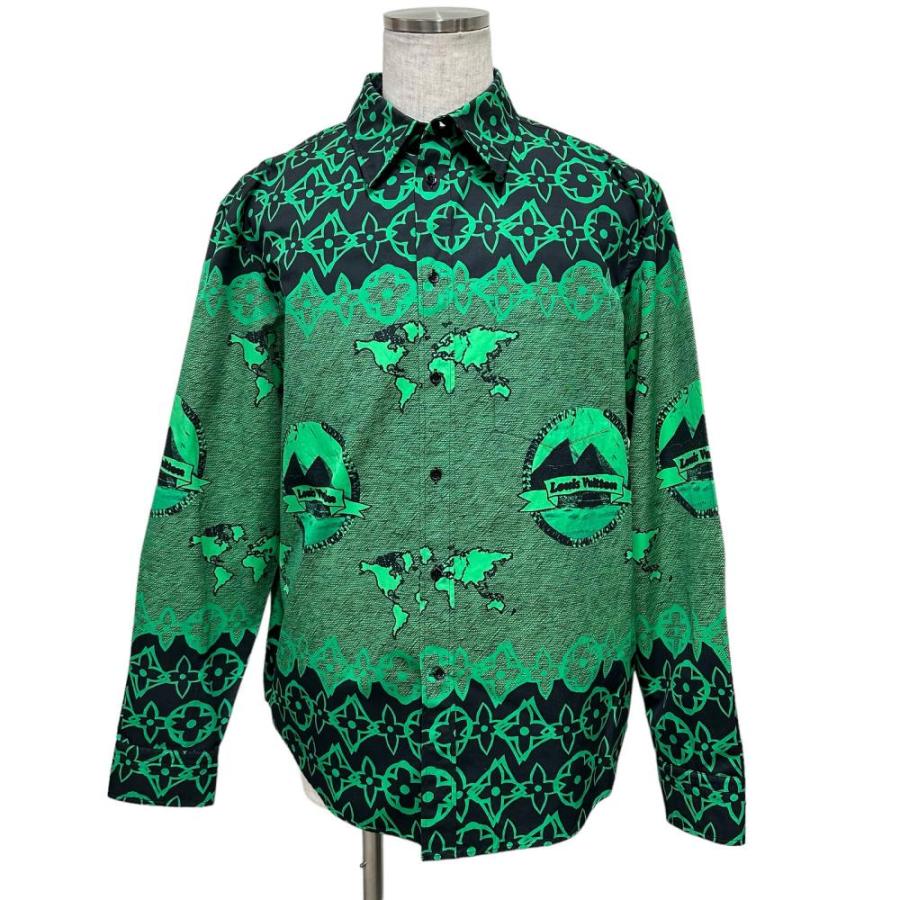 LOUIS VUITTON/ルイ・ヴィトン LVワックス オーバーサイズ ビジネスシャツ RM212 FS8 HLS77W 長袖シャツ コットン100％ メンズ : n24021903137 ...