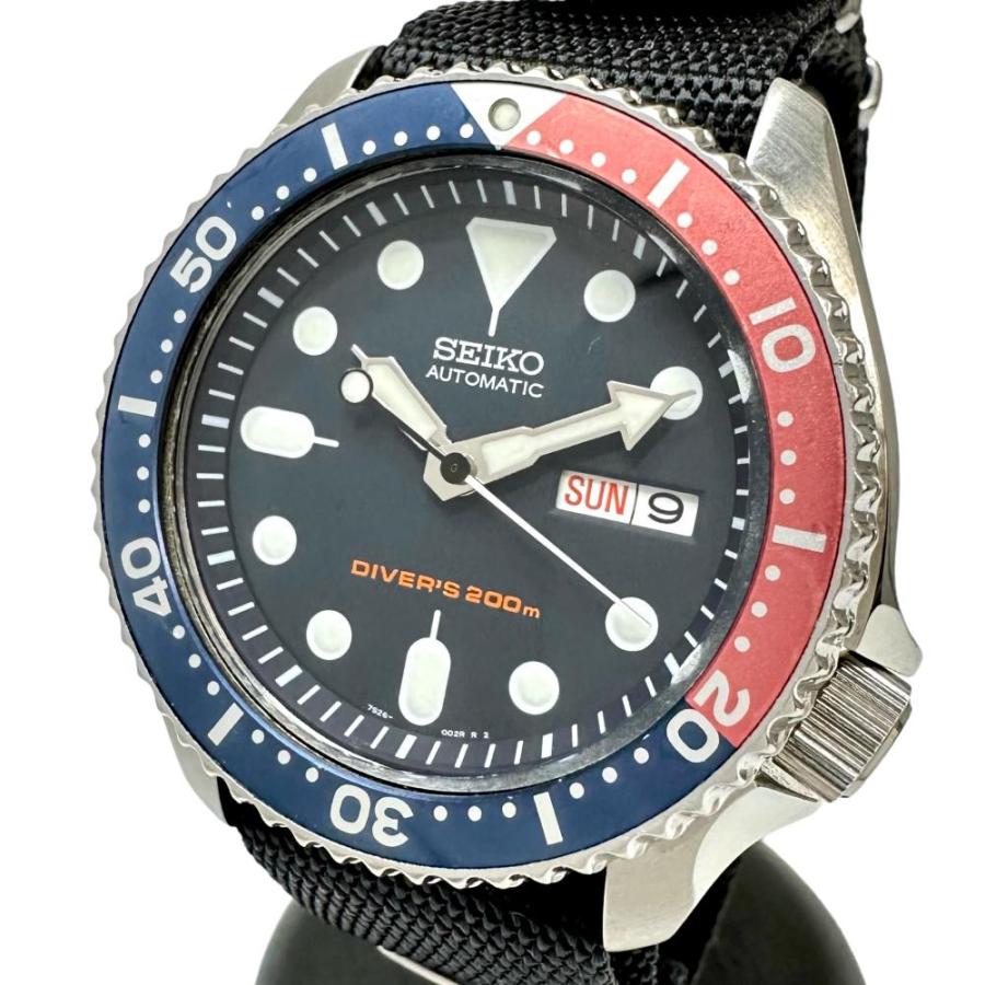 SEIKO（セイコー） 7S26-0020 ダイバーズ200M ペプシカラー 腕時計 ステンレス/ナイロン 自動巻 紺文字盤/紺赤ベゼル/黒 ...