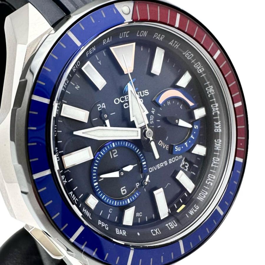CASIO（カシオ） オシアナス カシャロ OCW-P2000 ダイバーズ 腕時計 ステンレス ソーラー電波 ネイビー メンズ : 真子質店 ...