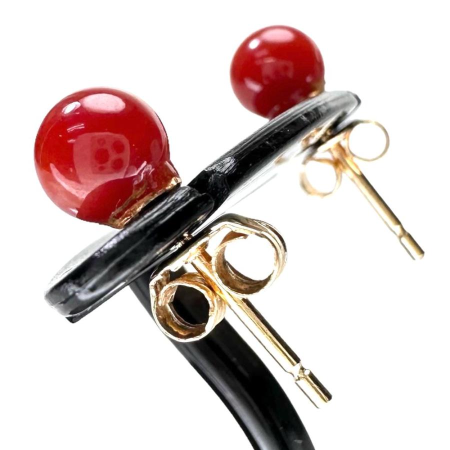 赤サンゴ/珊瑚 ピアス K18ゴールド 0.9g レディース : 真子質店 ヤフーショッピング店 - 通販 - Yahoo!ショッピング