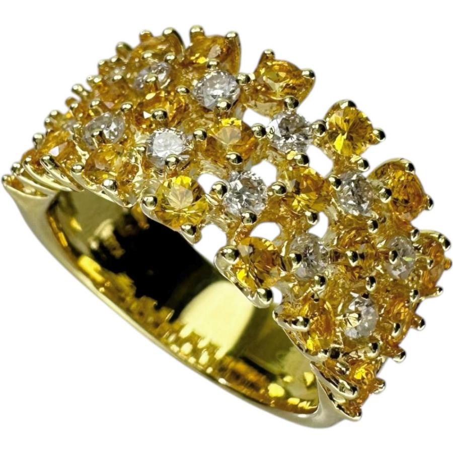 13号 イエローサファイア 1.25ct ダイヤモンド 0.47ct リング・指輪 K18ゴールド 8.3g レディース : n24090924935 : 真子質店 ヤフーショッピング店 ...