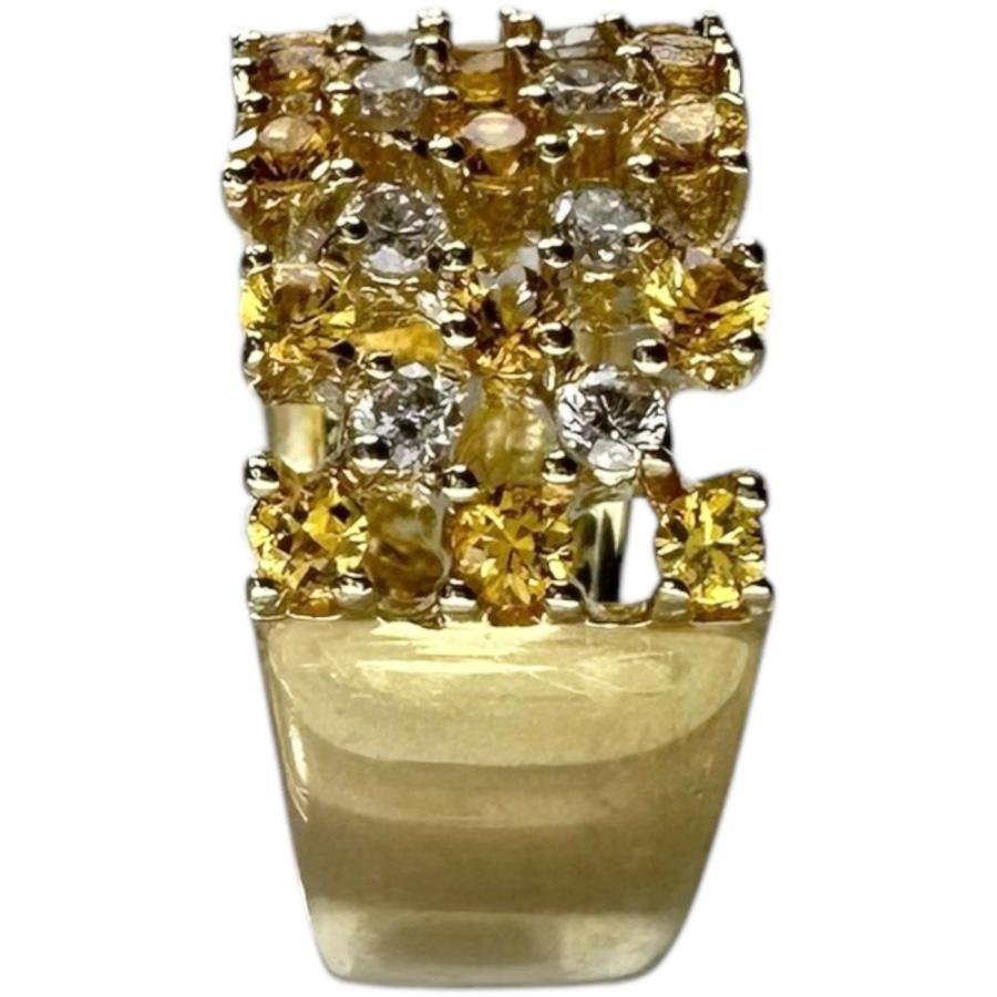 13号 イエローサファイア 1.25ct ダイヤモンド 0.47ct リング・指輪 K18ゴールド 8.3g レディース : n24090924935 : 真子質店 ヤフーショッピング店 ...
