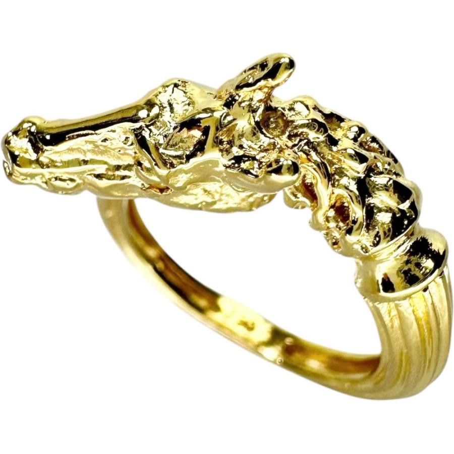 10号 馬モチーフ リング・指輪 K18ゴールド 7.1g レディース : 真子質店 ヤフーショッピング店 - 通販 - Yahoo!ショッピング