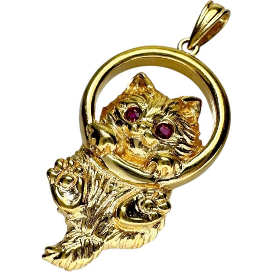 ネコモチーフ ルビー ペンダントトップ K18ゴールド 3.1g レディース : n24102614853 : 真子質店 ヤフーショッピング店 - 通販 - Yahoo!ショッピング