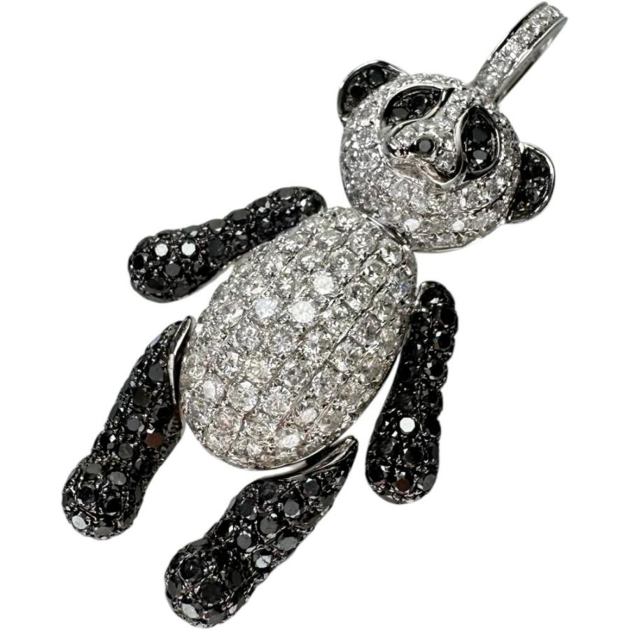 パンダ ブラックダイヤモンド/ダイヤモンド 4.25ct ペンダントトップ K18WGホワイトゴールド 12.2g レディース : 真子質店 ヤフーショッピング店 - 通販 - Yahoo ...