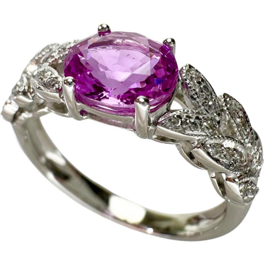 11号 ピンクサファイア（推定0.7ct程度） ダイヤモンド リング・指輪 K18WGホワイトゴールド 3.4g レディース : 真子質店 ヤフーショッピング店 - 通販 - Yahoo!ショッピング