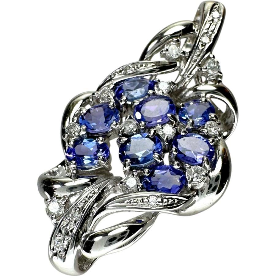 タンザナイト 1.59ct ダイヤモンド 0.21ct ペンダントトップ K18WGホワイトゴールド 6.0g レディース : 真子質店 ヤフーショッピング店 - 通販 - Yahoo!ショッピング