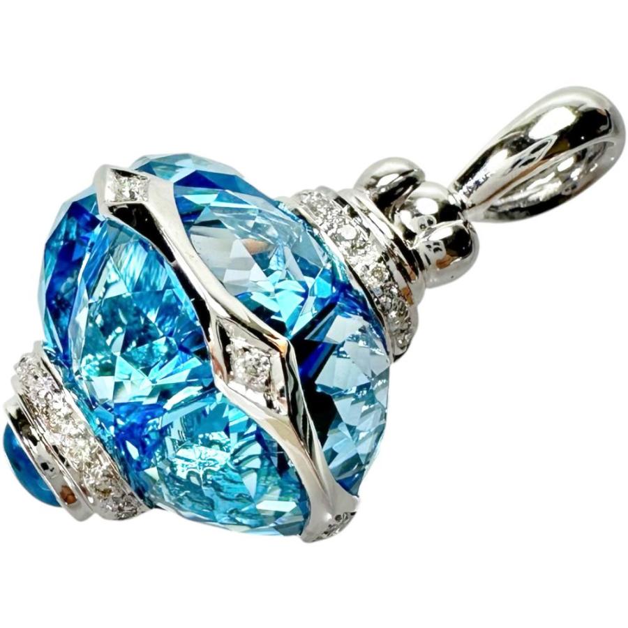 ブルートパーズ 14.48ct ダイヤモンド 0.12ct ペンダントトップ K18ゴールド 7.5g レディース : 真子質店 ヤフーショッピング店 - 通販 - Yahoo!ショッピング