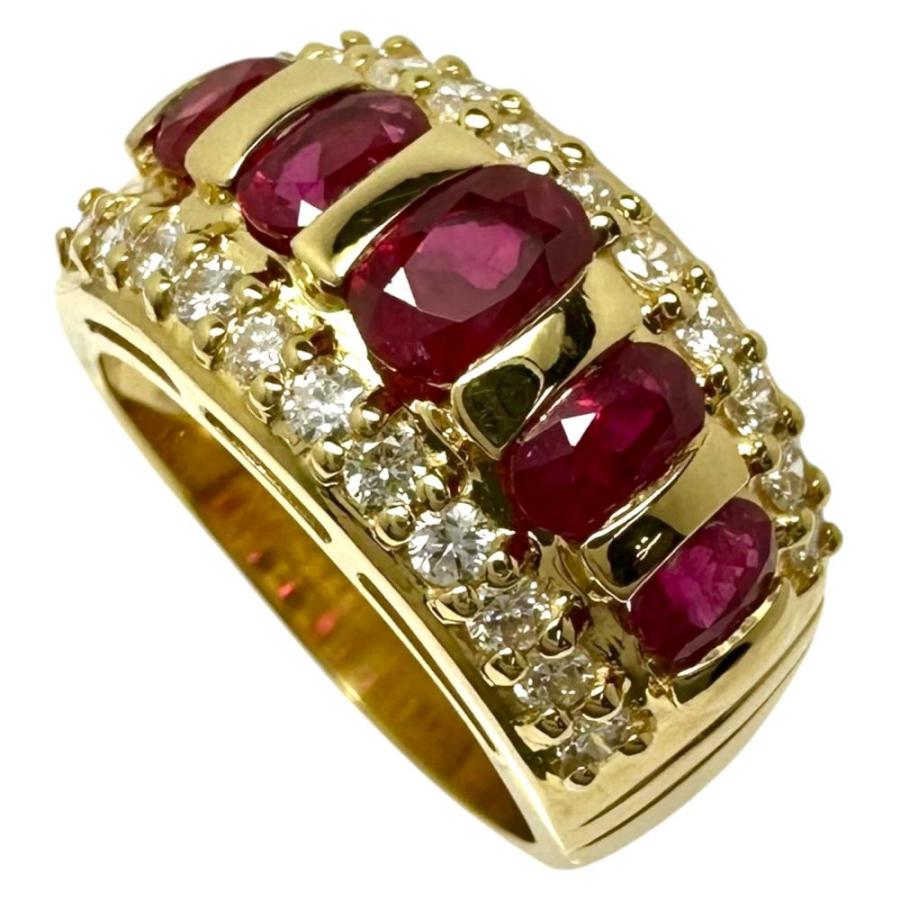 13.5号 ルビー 計1.61ct ダイヤモンド 計0.70ct リング・指輪 K18ゴールド 10.6g レディース : 真子質店 ヤフーショッピング店 - 通販 - Yahoo!ショッピング