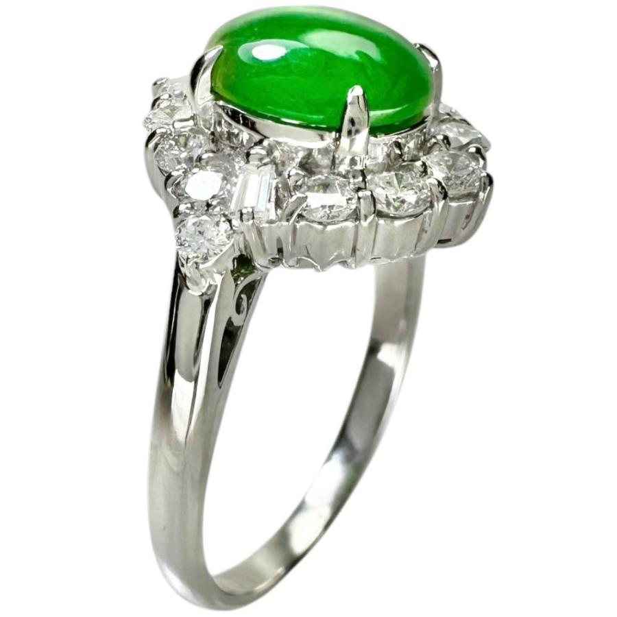 12号 ヒスイ 2.08ct ダイヤモンド 0.65ct リング・指輪 Pt900プラチナ 6.7g レディース : 真子質店 ヤフーショッピング店 - 通販 - Yahoo!ショッピング