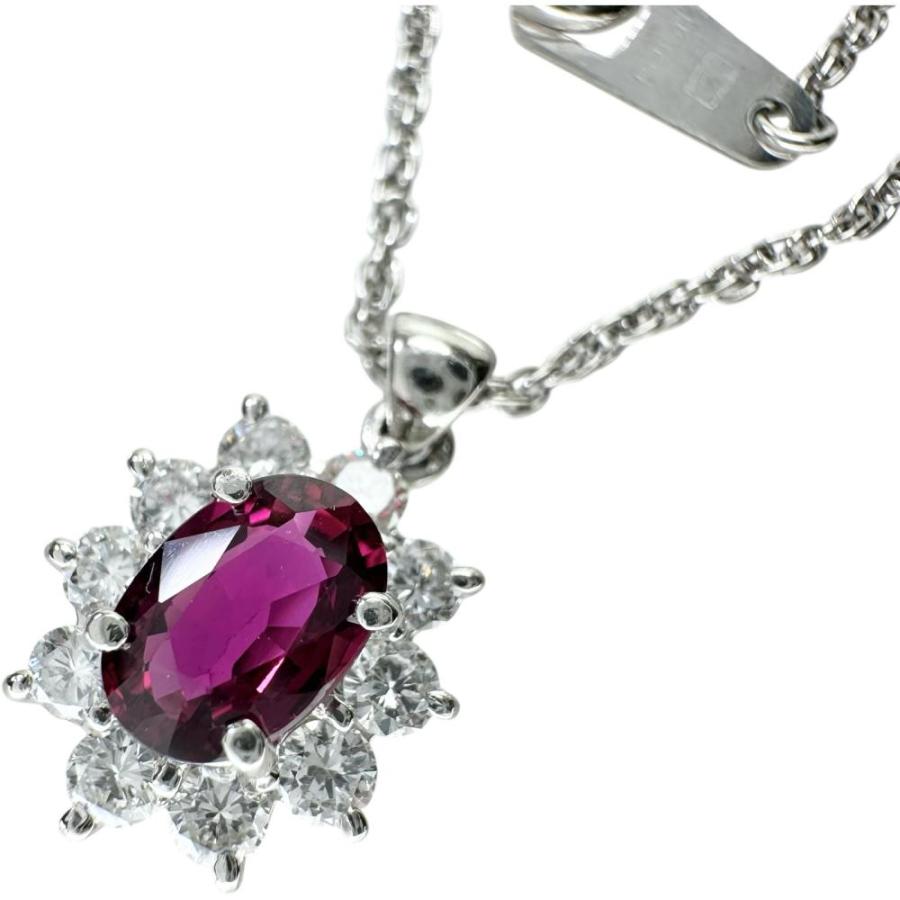 ルビー 0.69ct ダイヤモンド 0.35ct ネックレス Pt850プラチナ/Pt900プラチナ 4.4g 40cm レディース : 真子質店 ヤフーショッピング店 - 通販 ...
