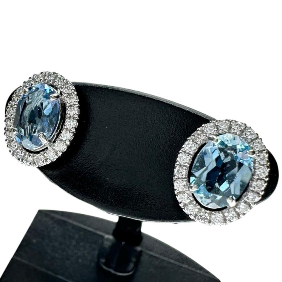 アクアマリン 0.55/0.63ct ダイヤモンド 0.10/0.10ct ピアス Pt900プラチナ 1.9g レディース : 真子質店 ヤフーショッピング店 - 通販 - Yahoo!ショッピング