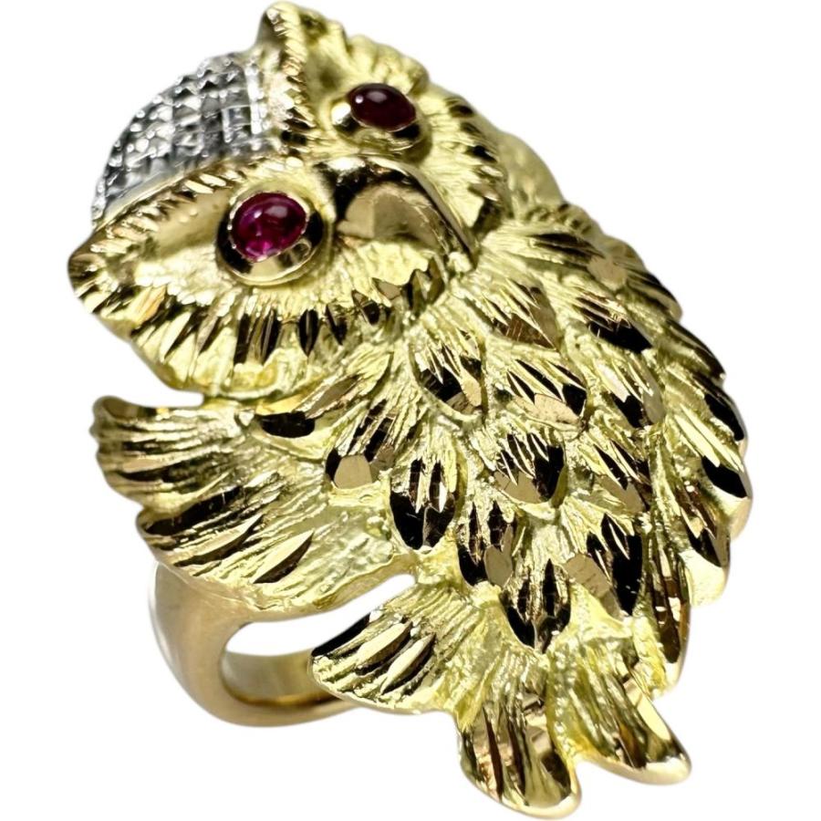 11号 フクロウ ルビー 計0.10ct リング・指輪 K18ゴールド/Pt900プラチナ 9.7g レディース : 真子質店 ヤフーショッピング店 - 通販 - Yahoo!ショッピング