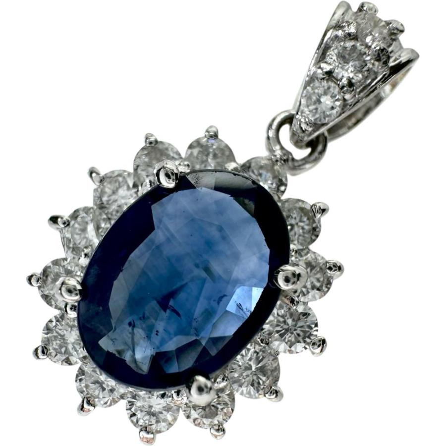 サファイア 1.47ct ダイヤモンド 0.50ct ペンダントトップ K18WGホワイトゴールド 2.3g レディース : 真子質店 ヤフーショッピング店 - 通販 - Yahoo!ショッピング
