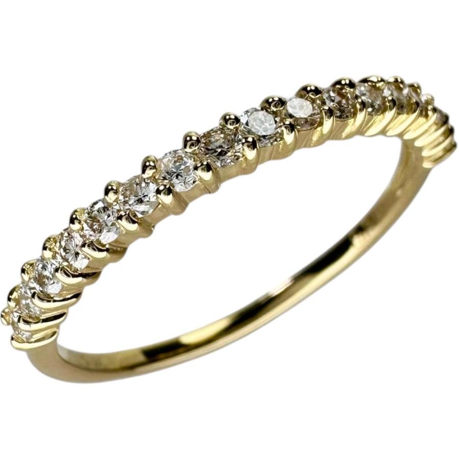 10.5号 ハーフサークル ダイヤモンド 計0.30ct リング・指輪 K18ゴールド 1.3g レディース : 真子質店 ヤフーショッピング店 - 通販 - Yahoo!ショッピング