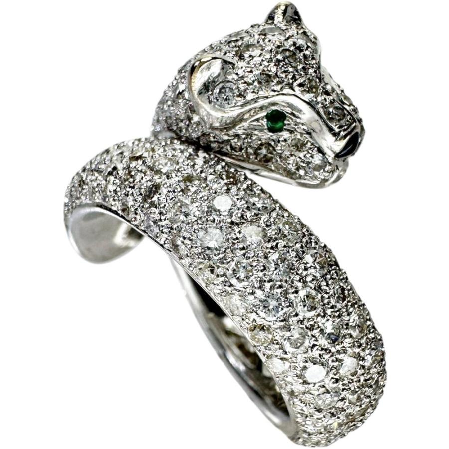 14.5号 豹/パンサーモチーフ エメラルド 0.02ct ダイヤモンド 3.83ct リング・指輪 K18ゴールド 12.5g レディース : 真子質店 ヤフーショッピング店 - 通販 ...