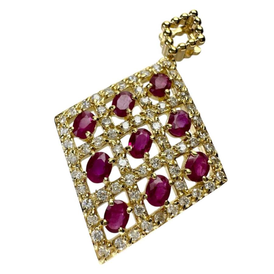 ルビー 1.61ct ダイヤモンド 0.80ct ペンダントトップ K18ゴールド 8.3g レディース : 真子質店 ヤフーショッピング店 - 通販 - Yahoo!ショッピング