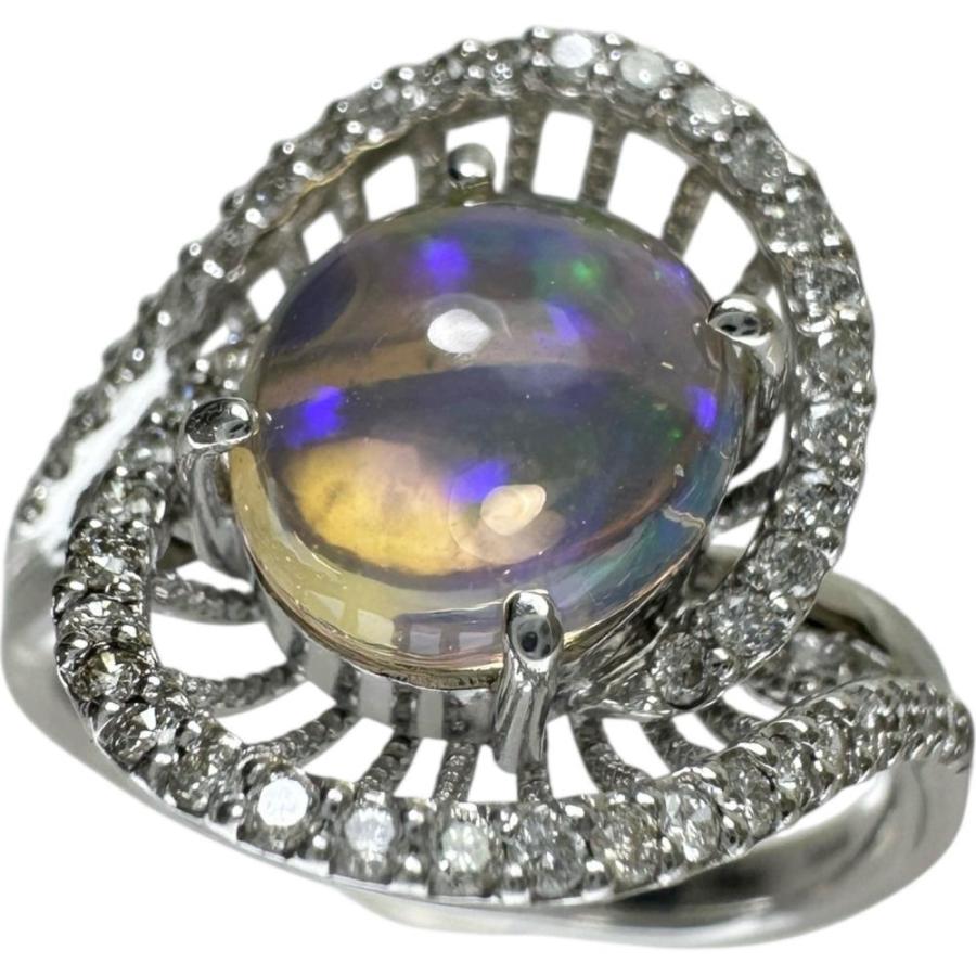 13号 オパール 1.69ct ダイヤモンド 0.28ct リング・指輪 K18WGホワイトゴールド 5.0g レディース : 真子質店 ヤフーショッピング店 - 通販 - Yahoo!ショッピング