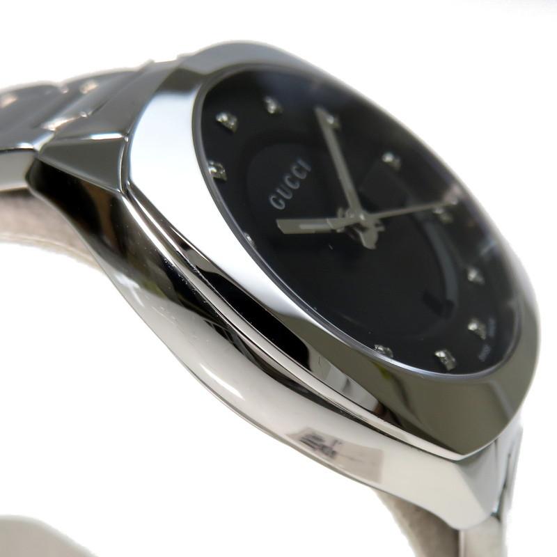 GUCCI（グッチ） GG2570 142.5/YA142503 12Pダイヤインデックス 腕時計 ステンレススチール クオーツ シルバー ...