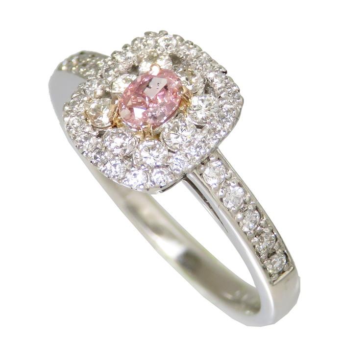 8号 ピンクダイヤモンド(FIP-I1) 0.161ct ダイヤモンド 計0.36ct リング・指輪 Pt900プラチナ/K18ゴールド 4.2g レディース : 真子質店 ヤフーショッピング ...