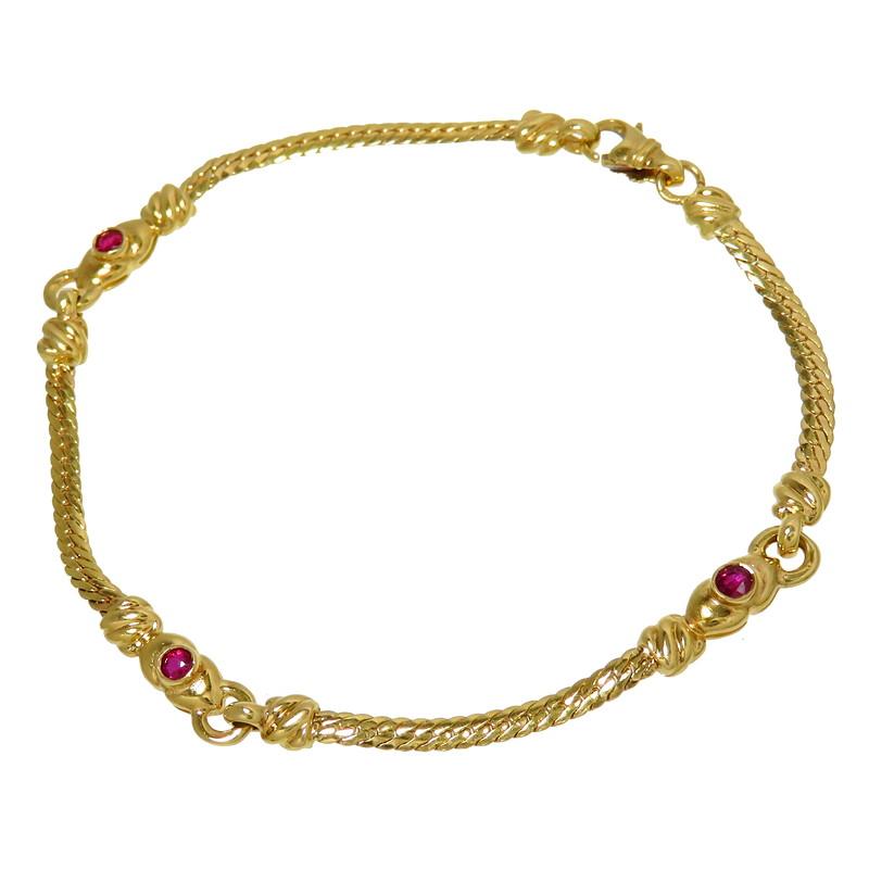 ルビー ブレスレット K18ゴールド 6.9g 16.9cm レディース : 真子質店 ヤフーショッピング店 - 通販 - Yahoo!ショッピング