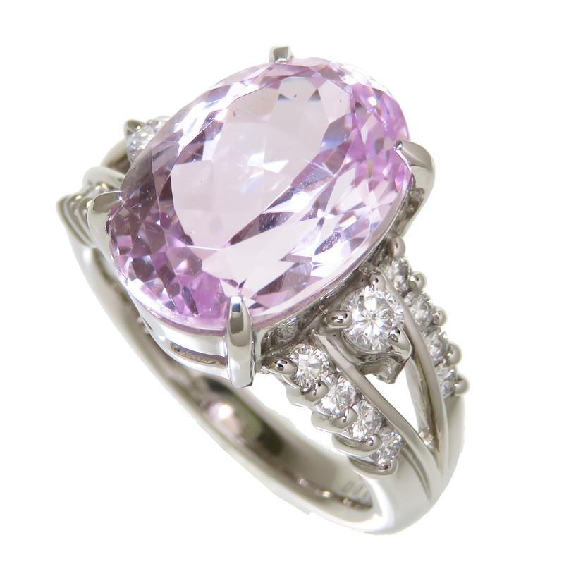 12号 クンツァイト 7.84ct ダイヤモンド 計0.47ct リング・指輪 Pt900プラチナ 11.2g レディース : s23071984310 : 真子質店 ヤフーショッピング店 ...