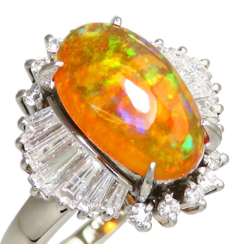 ★★最終特価品 12号 ファイアオパール 2.81ct ダイヤモンド 計0.90ct リング・指輪 Pt900プラチナ 9.3g レディース : 真子質店 ヤフーショッピング店 - 通販 ...