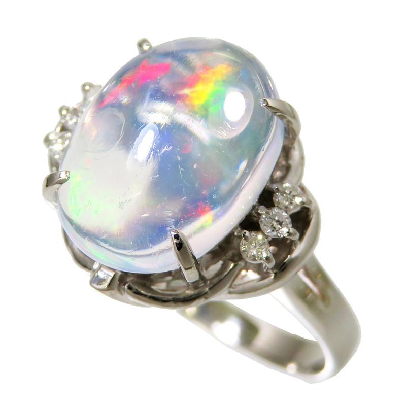 10.5号 ウォーターオパール 2.62ct ダイヤモンド 計0.07ct リング・指輪 Pt900プラチナ 5.2g レディース : 真子質店 ヤフーショッピング店 - 通販 - Yahoo ...