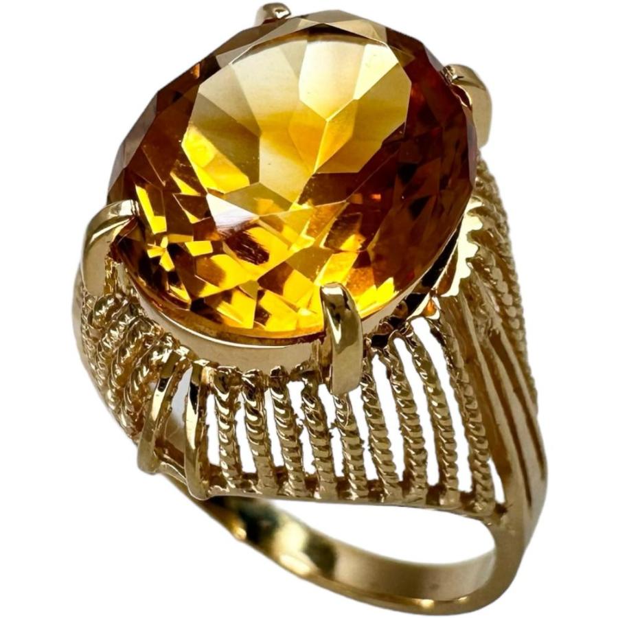 11.5号 シトリン リング・指輪 K18ゴールド 3.9g レディース : 真子質店 ヤフーショッピング店 - 通販 - Yahoo!ショッピング