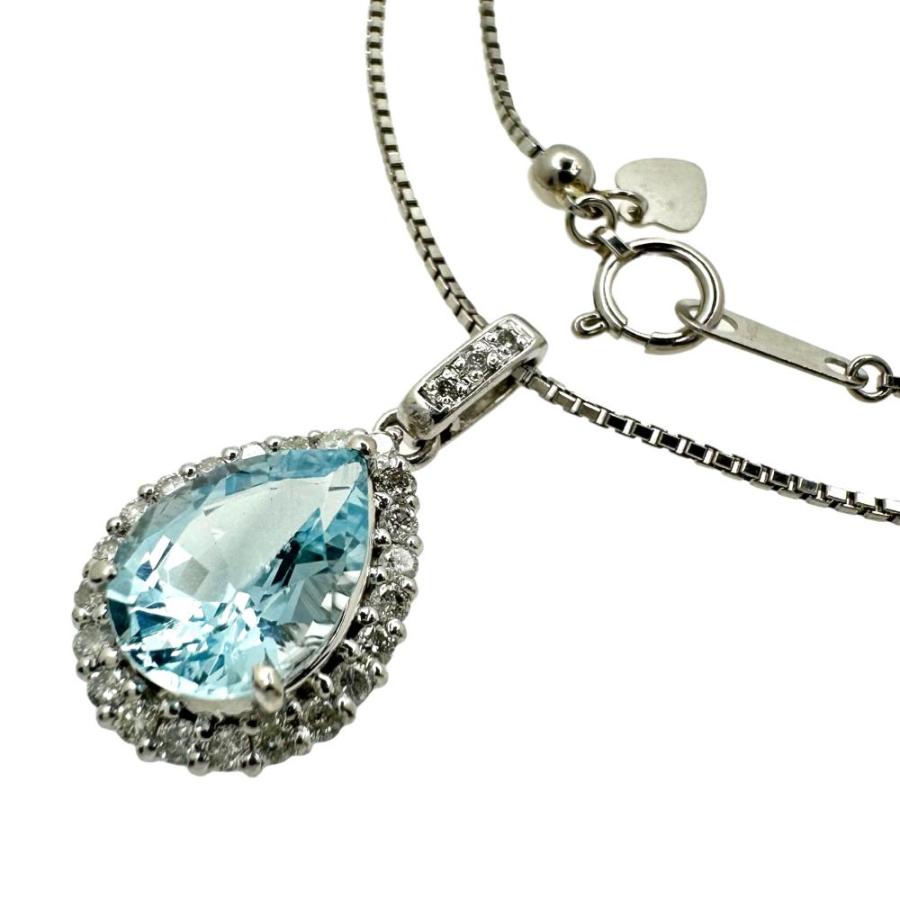 ブルートパーズ 3.06ct ダイヤモンド 計0.36ct ネックレス Pt900プラチナ/Pt850プラチナ 7.8g 45cm レディース : 真子質店 ヤフーショッピング店 - 通販 ...