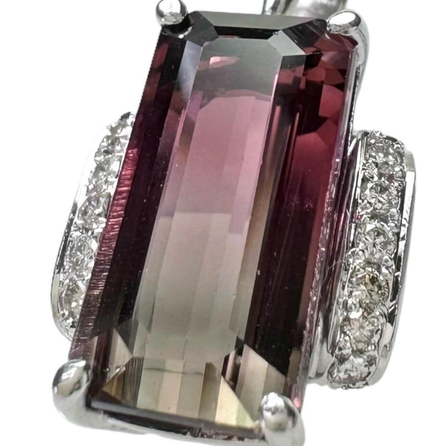 バイカラートルマリン 7.44ct ダイヤモンド 0.22ct ペンダントトップ Pt900プラチナ 7.2g レディース : 真子質店 ヤフーショッピング店 - 通販 - Yahoo!ショッピング