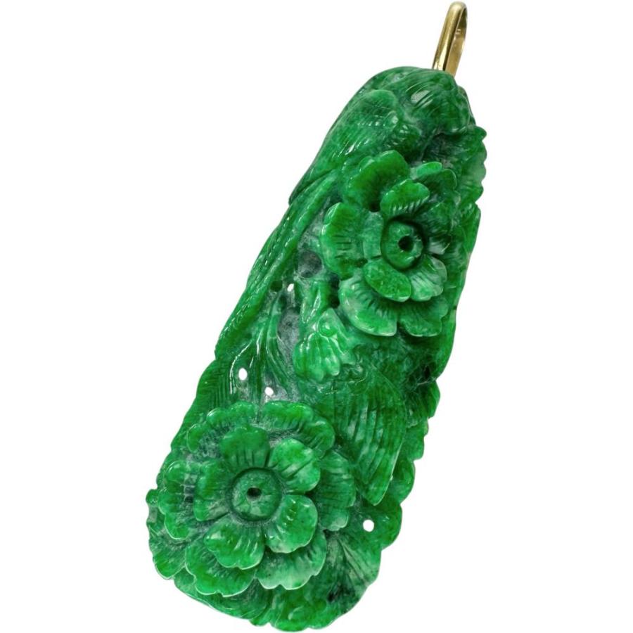 彫り ヒスイ/翡翠 ペンダントトップ K18ゴールド 23.2g レディース : 真子質店 ヤフーショッピング店 - 通販 - Yahoo!ショッピング