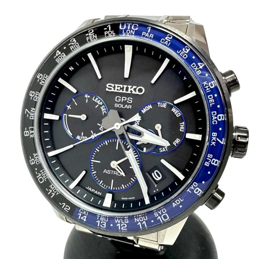 SEIKO（セイコー） アストロン SBXC009（5X53-0AD0） クロノ 腕時計 セラミック/チタン ソーラー 黒文字盤 メンズ ...