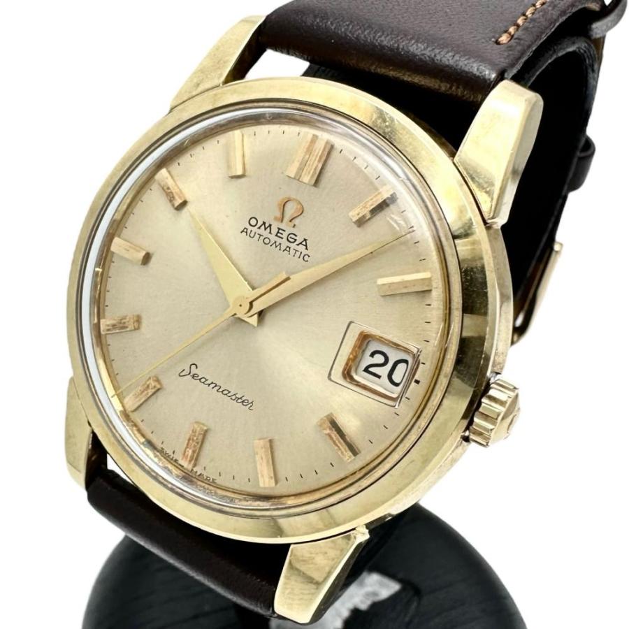 OMEGA OMEGA/オメガ シーマスター ヴィンテージ Ref.14762.61SC デイト 金メッキ 腕時計 GP/レザー/ステンレス 自動巻き メンズ : 真子質店 ヤフーショッピング ...