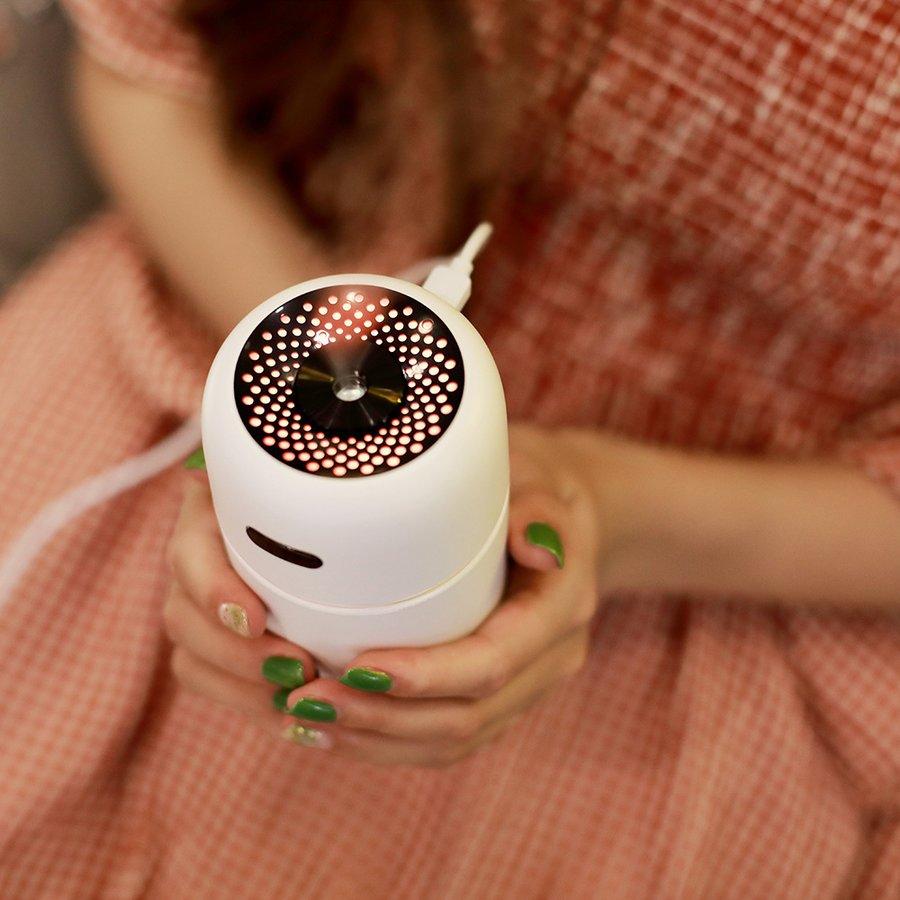 加湿器 USB充電 200ml 超音波式 小型 置き型 卓上 車載 光る コードレス ポータブル コンパクト シンプル 乾燥対策 ワンボタン 寝室 机 : まのこい商店 - 通販 ...