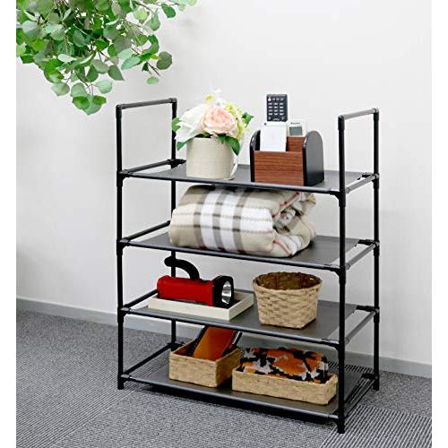 トレードワン ラック 4段 約H71.8×W57×D28cm オープンシェルフ 棚 高さ調整可能 スチール 軽量 組み立て簡単 シンプル 耐荷重 : 02sapphire7c64c55df7 ...