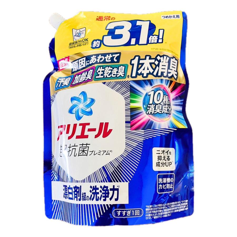 アリエール 詰め替え 超抗菌プレミアム 3.1倍 大容量 1260g(1.2kg) 6個セット : 07440024312802 : hidamaristore - 通販 - Yahoo!ショッピング