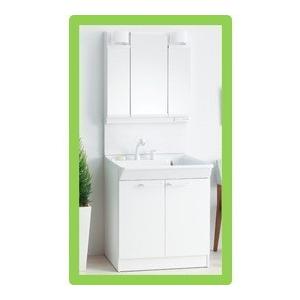 LDPB075BAGEN2A+LMPB075A3GDG1G TOTO 洗面化粧台Vシリーズエコシングルレバー水栓W750サイズ＋3面鏡 H1900mm 送料無料 ...