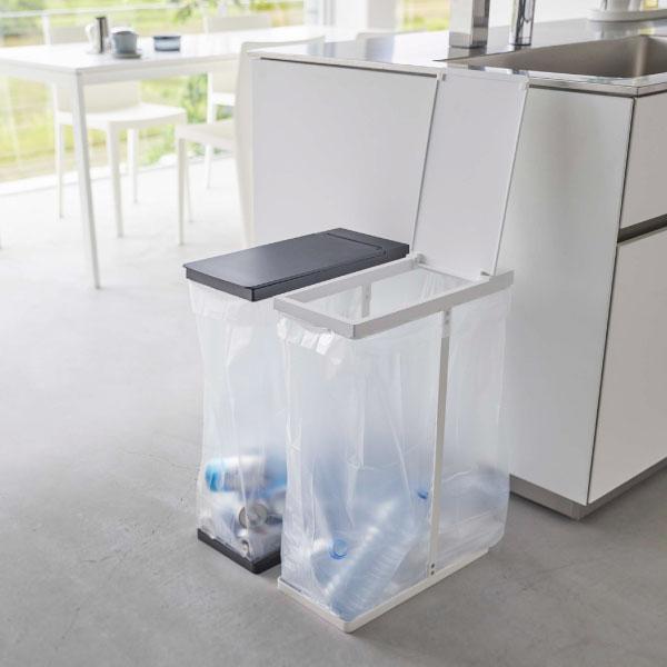 tower ゴミ箱 45リットル おしゃれ タワーシリーズ 公式 分別 ゴミ袋 ホルダー 北欧 インテリア雑貨 山崎実業 スリム蓋付き分別ゴミ袋ホルダー タワー 45L : ママチー - 通販 ...