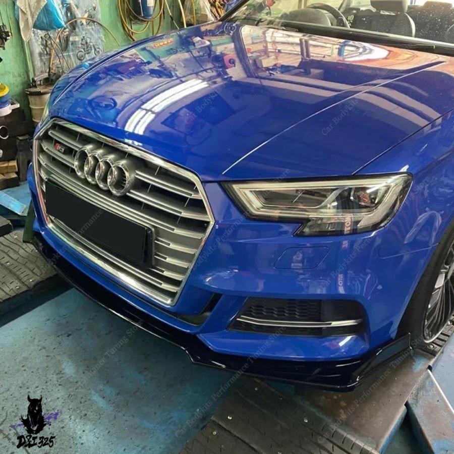 Audi A3 S3 8V 2016-2021 S-Line Front Bumper Lip Spoiler Splitter ...