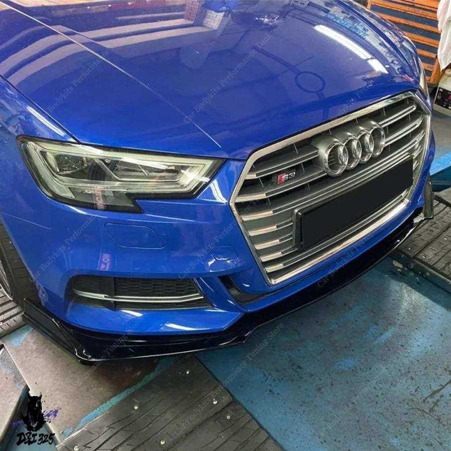 Audi A3 S3 8V 2016-2021 S-Line Front Bumper Lip Spoiler Splitter ...