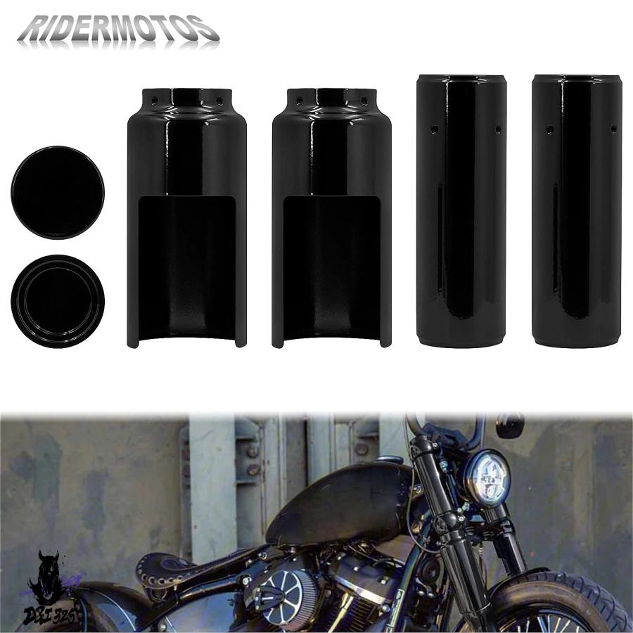 ハーレーダイナローライダー ストリート ファットボブ FXDF FXDB 2006-2017 フォークショックアブソーバー フロントブーツ ...