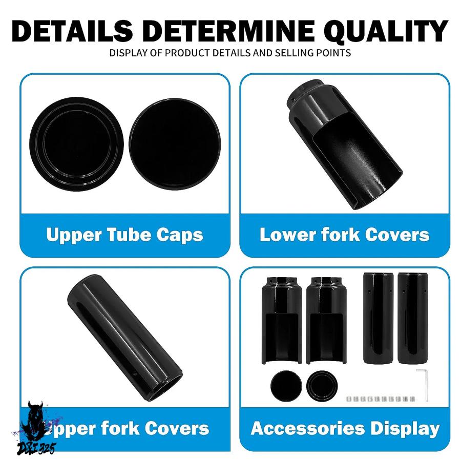 ハーレーダイナローライダー ストリート ファットボブ FXDF FXDB 2006-2017 フォークショックアブソーバー フロントブーツ ...